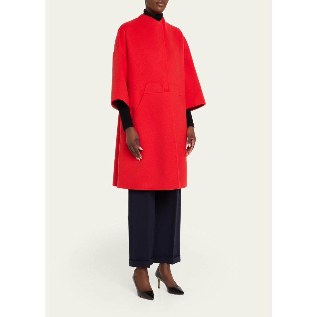 GIORGIO ARMANI bicolor virgin wool coat